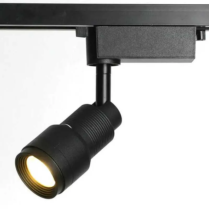 Modern Zoom 10W Led Track Lights Rail Mounted Spotlights Black ...