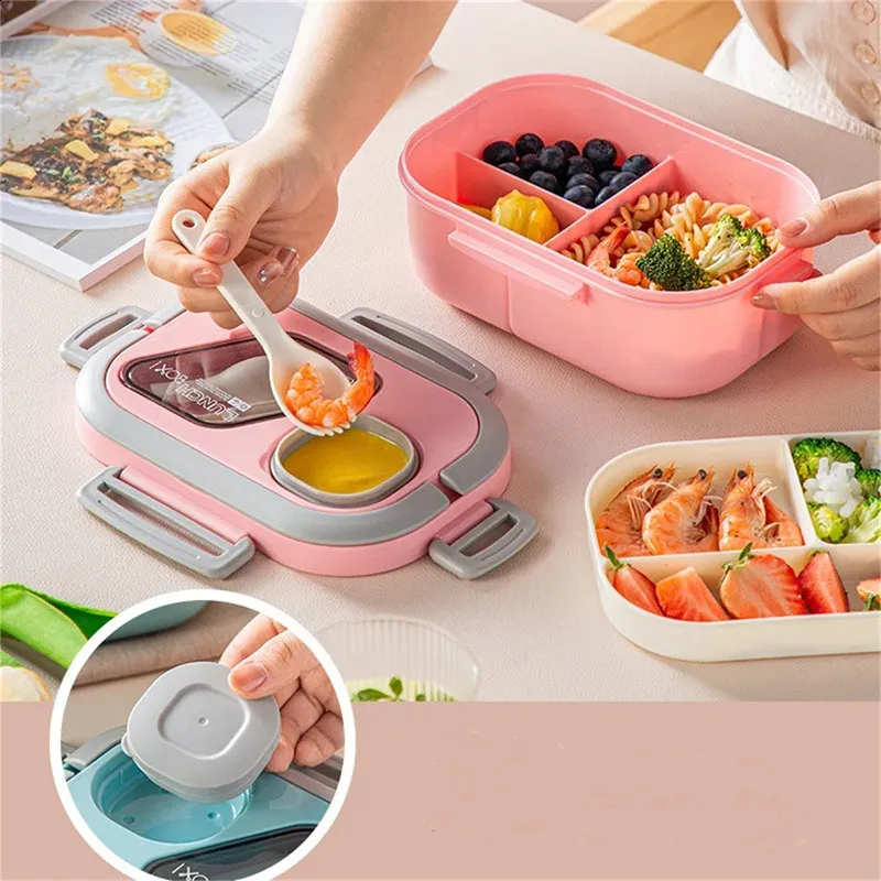 Cute Compartment Lunch Box: Portable Bento Box for Kids, School, Picnic ...
