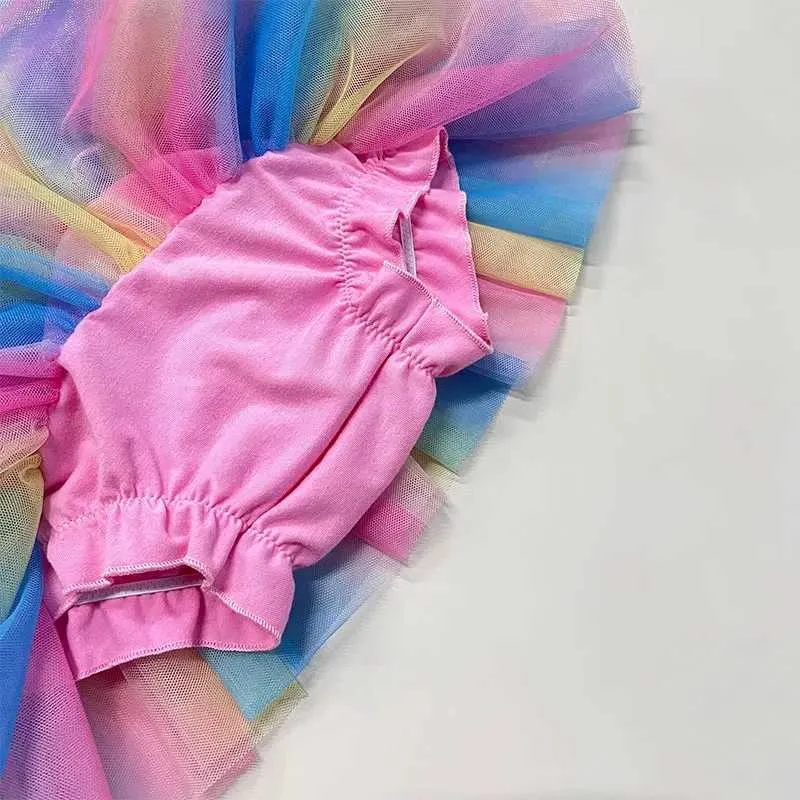 Super Cool Tutu for Girls' Summer Rock Skiing - Black Rainbow Gauze ...