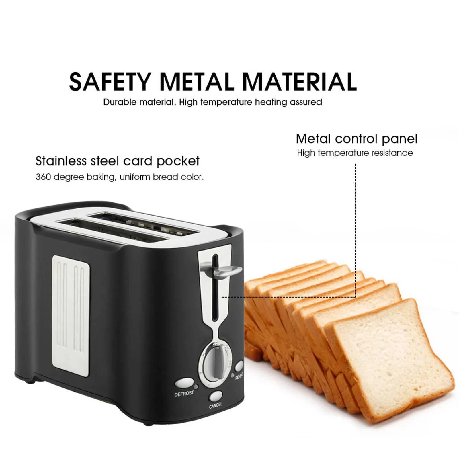 DHgate.com:Stainless Steel Electric Toaster: 850W Breakfast Maker with ...