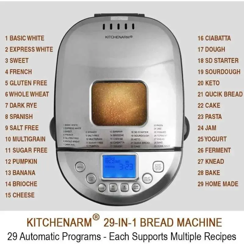 DHgate.com:29-in-1 Smart Bread Maker: Gluten-Free, 2LB/1.5LB/1LB Bread ...