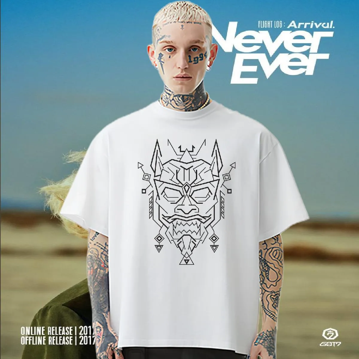 Premium Cotton Anime Print T shirt Geometric Design Round Neck High ...