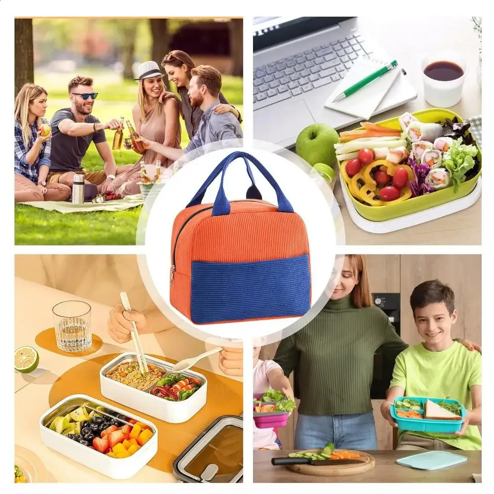 Insulated Lunch Bag Portable Thermal Bag Reusable Snack Bag for Work ...