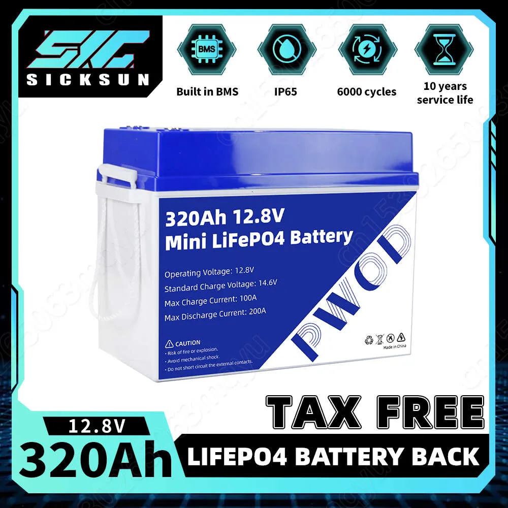 12V 320Ah LiFePO4 Solar Battery Pack with Built-in BMS - Perfect for ...