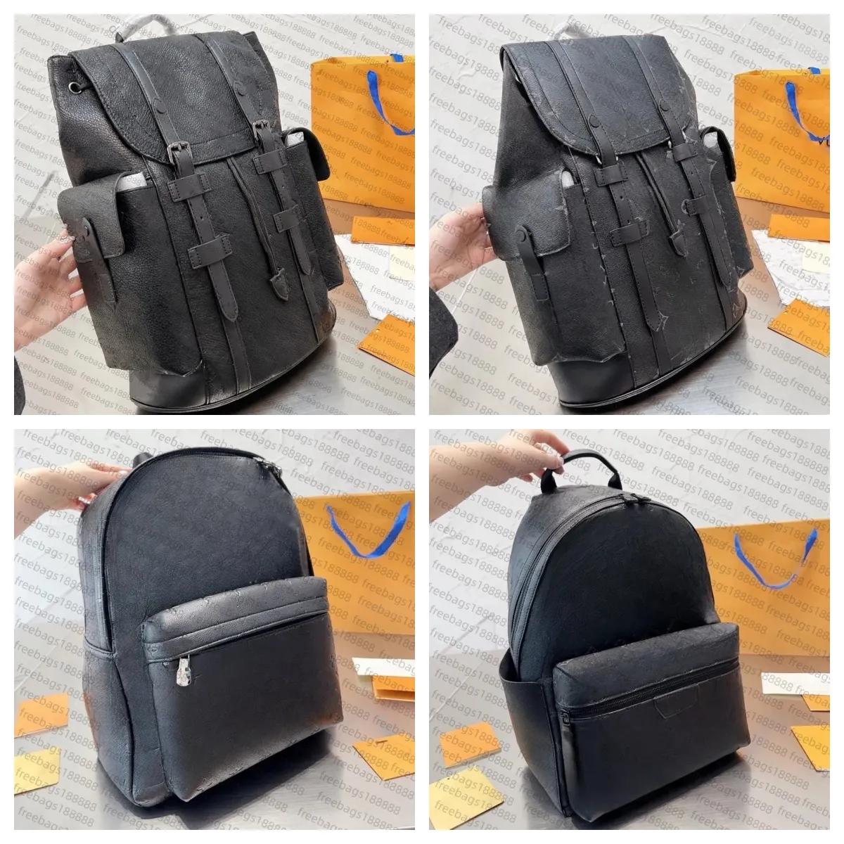 Leather Computer Backpack For Men, Embossed Canvas... From ...