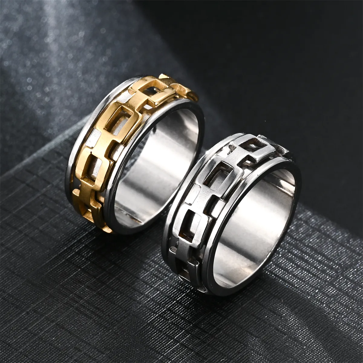 Rotating Stainless Steel Spinner Ring for Men and Women | Wholesale ...