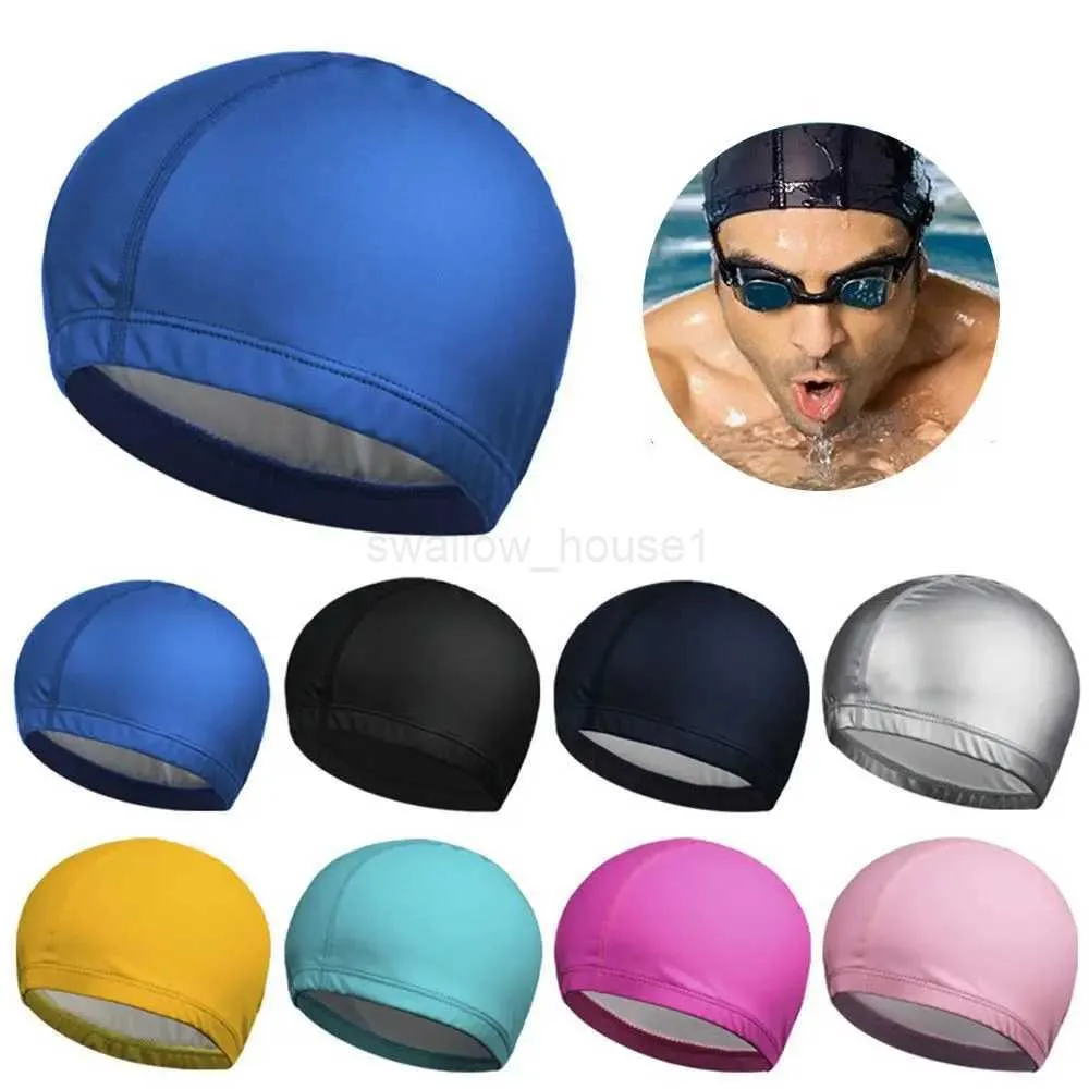 DHgate.com:Waterproof PU Kids & Adults Swimming Cap, Protect Ears for ...