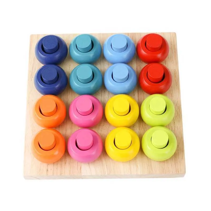 Wooden Stacking Rings For Kids Color Sorting & Educational Toy ...