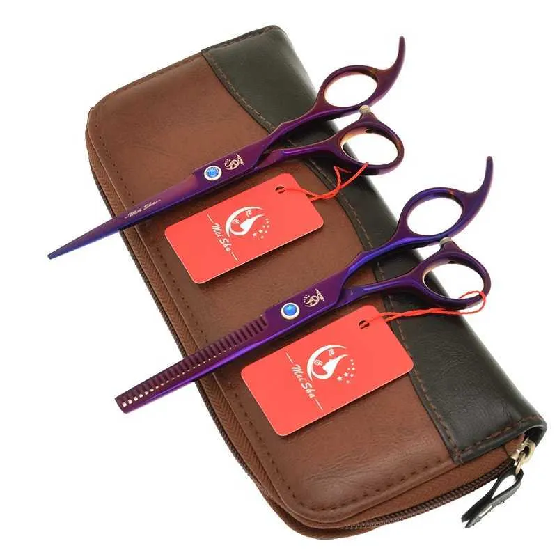 Professional Hair Cutting Scissors Set - 6 Barber Shears, Thinning ...