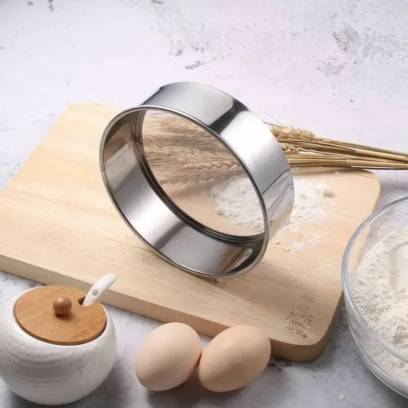 Ultra-Fine Stainless Steel Flour Sifter Sieve - Professional Round ...