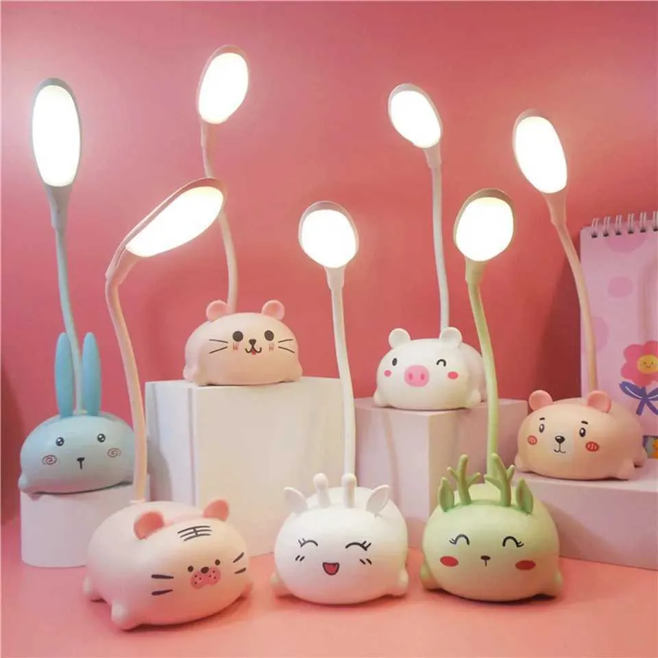 X241122 USB LED Desk Lamp Cute Cartoon Charging... From Honey_fruit ...