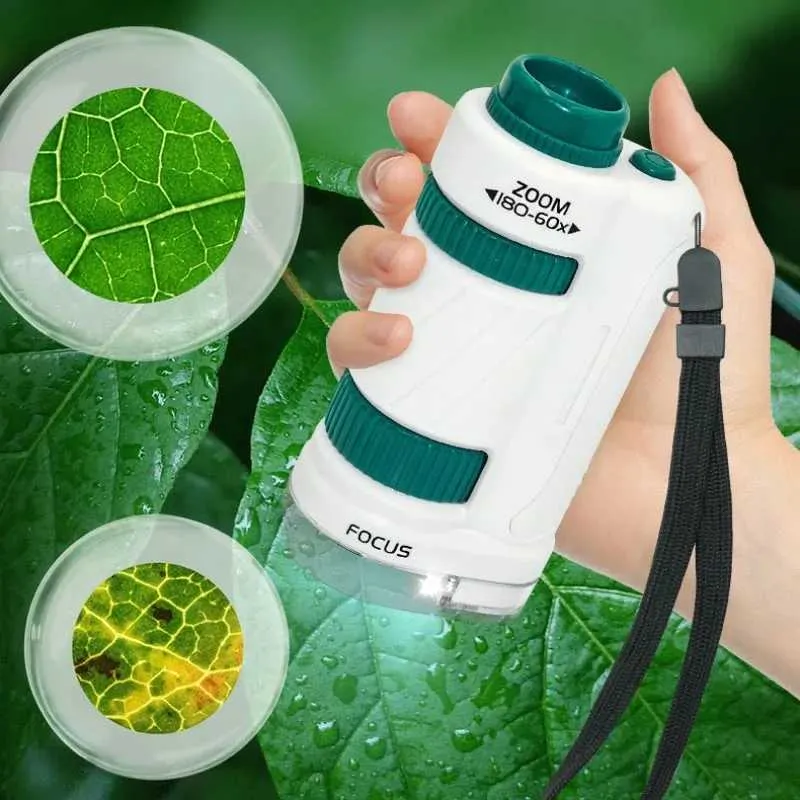 Kids Science Stem Toy Handheld Microscope Kit 60 180x... From Early ...