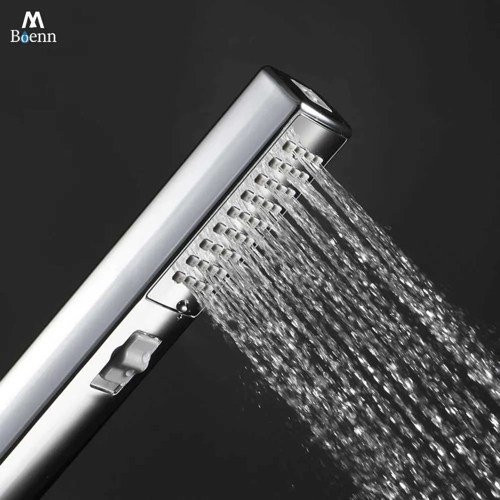High Pressure Handheld Shower Head with Water Stop Button - 2 Function ...