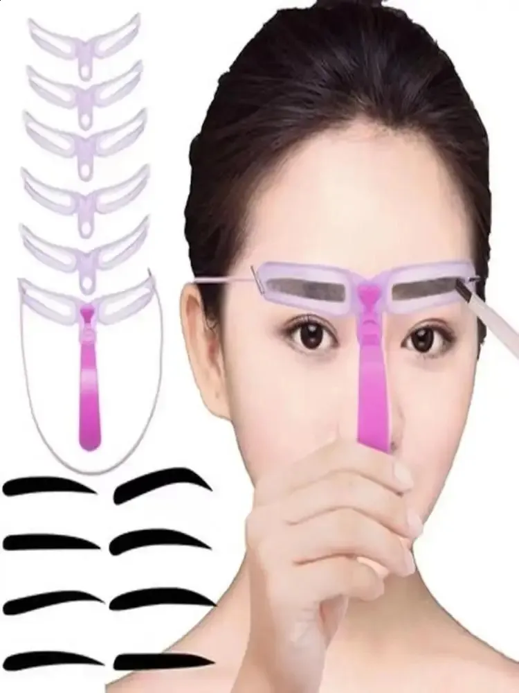 8-in-1 Eyebrow Shaping Template Kit, Reusable Eyebrow Shaper Stencils ...
