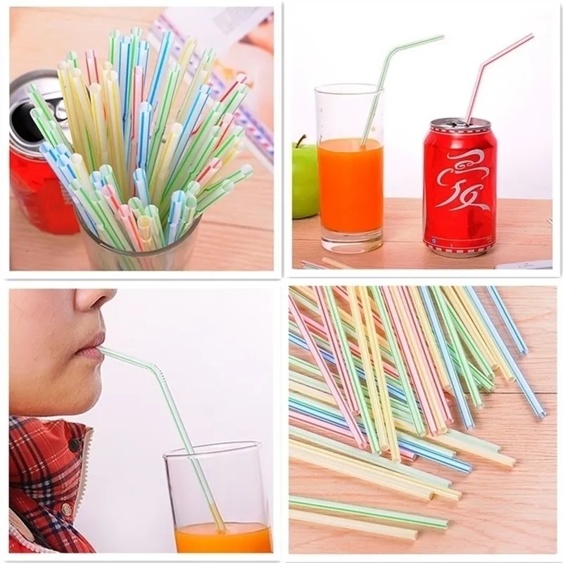 500 Pack Colorful Bendable Drinking Straws: Durable, Reusable, Perfect ...