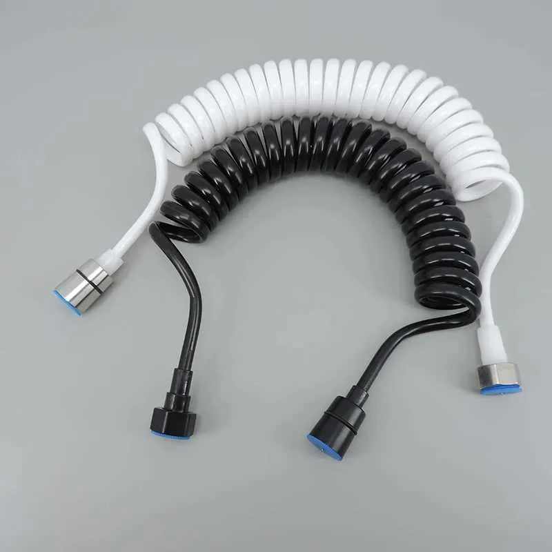 DHgate.com:3M Length Black & White Soft Flexible Telephone Shower Spray ...