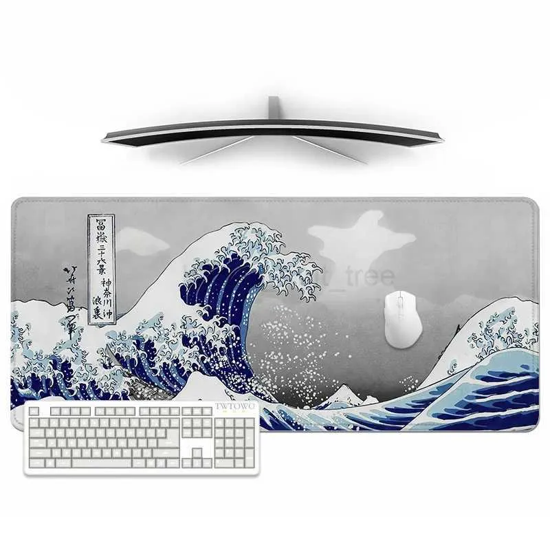 Japanese Wave XXL Mouse Pad: Premium Quality, Non-Slip Gaming & Office ...