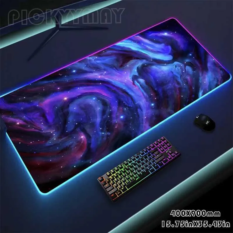 Large LED Gaming Mouse Pad - Extended RGB Desk Mat, Luminous Gamer ...