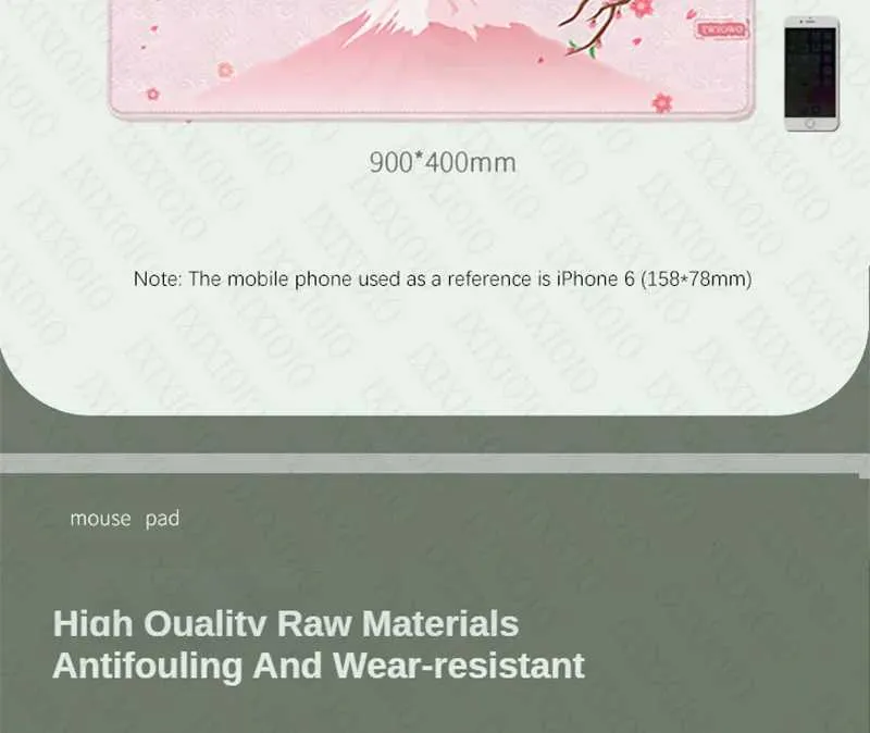 Cute Kawaii Mousepad XL: Aesthetic Oil Painting Design, Non-Slip, XXL ...