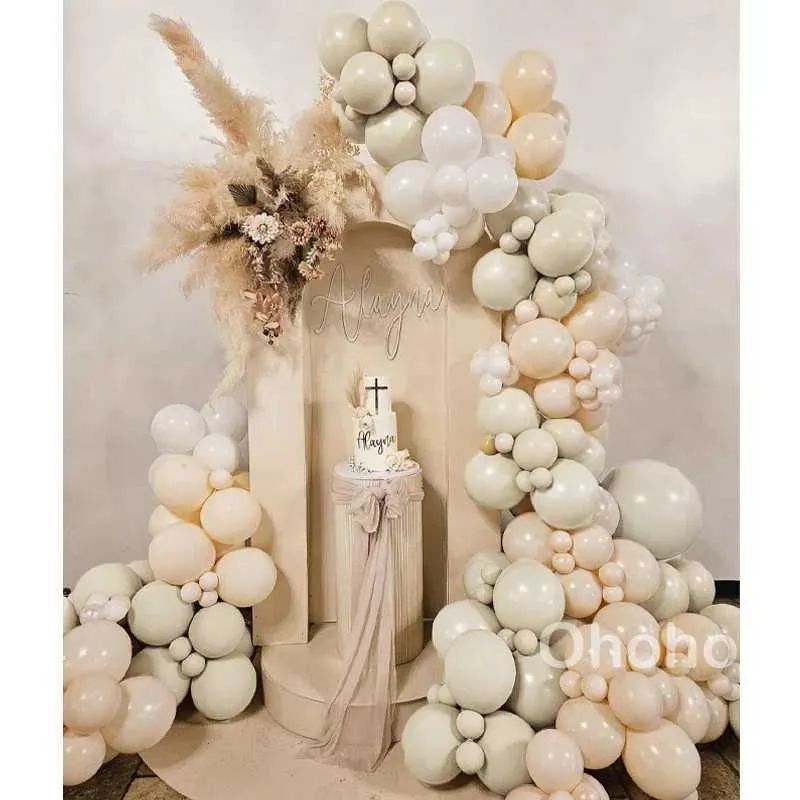 Elegant Beige Balloon Garland Kit Perfect For Engagement Party Balloons ...