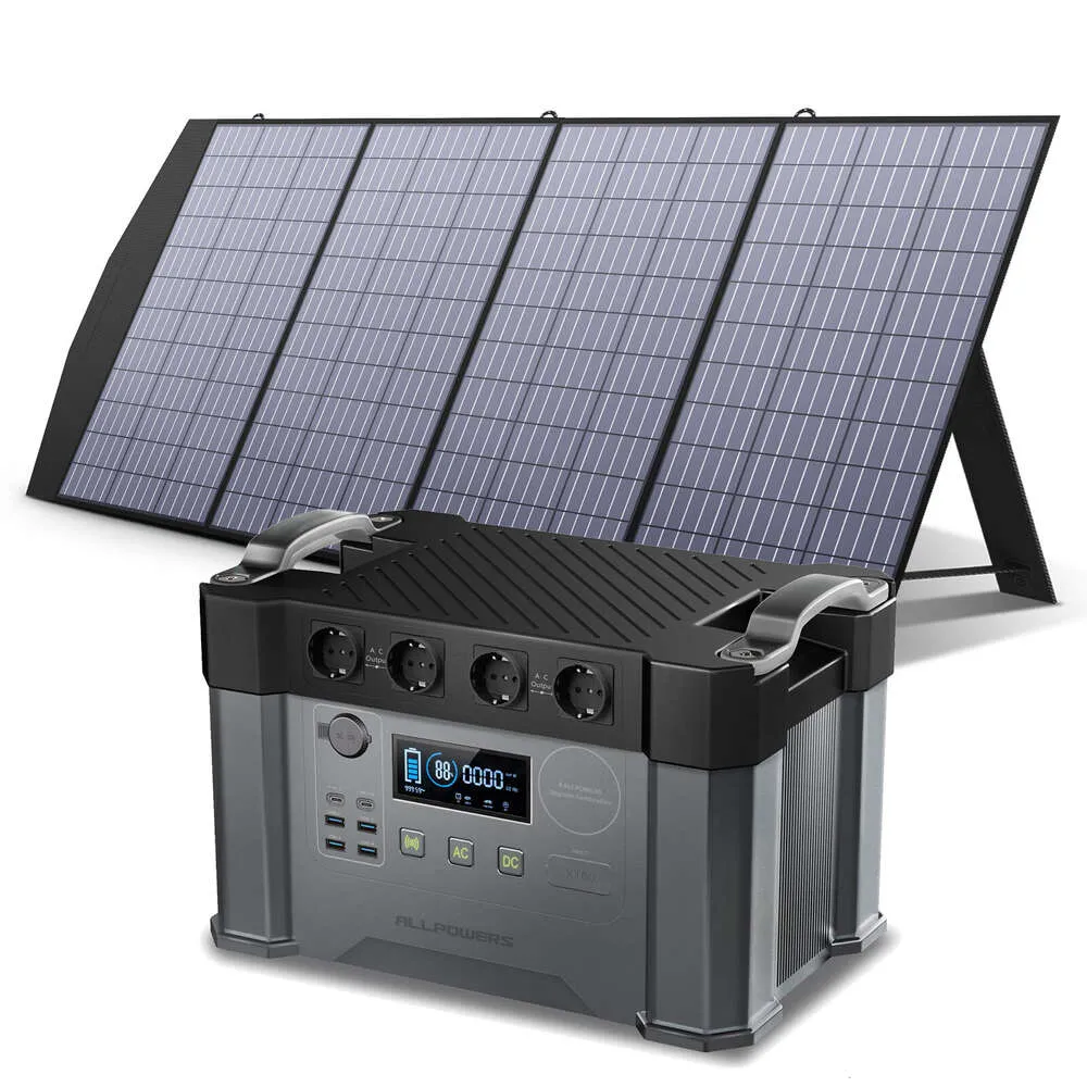 ALLPOWERS S2000 2000W Powerstation 1500Wh Solar Battery Charger Emergency Backup Power With 18V ...