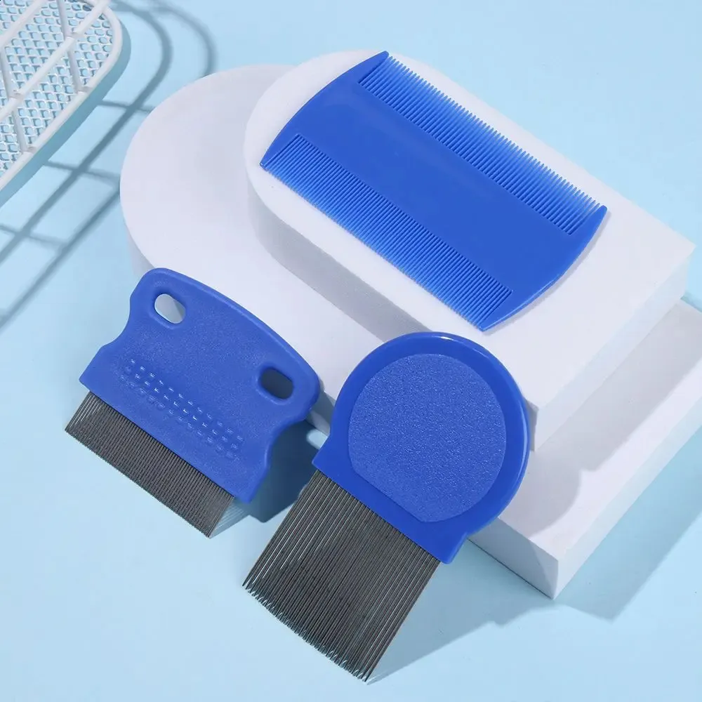 Set Stainless Steel Pet Flea Comb Fine Tooth Grooming Combs for Dogs ...