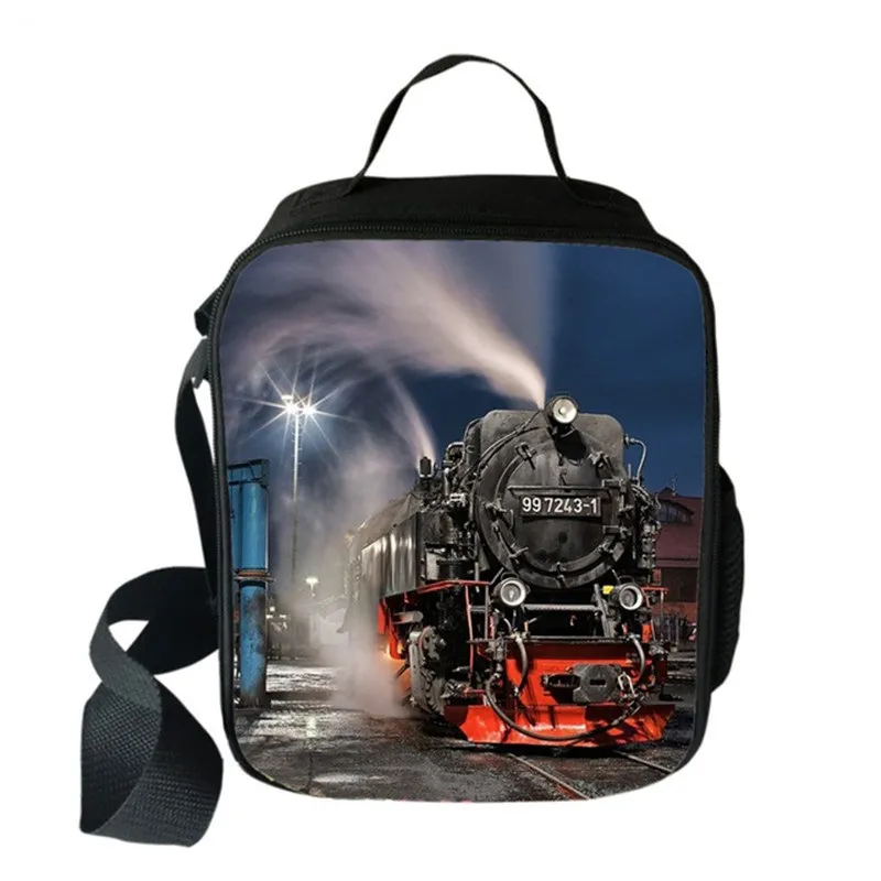 Popular Youthful Train 3D Print Crossbody Insulated Handbags Ice Bags ...