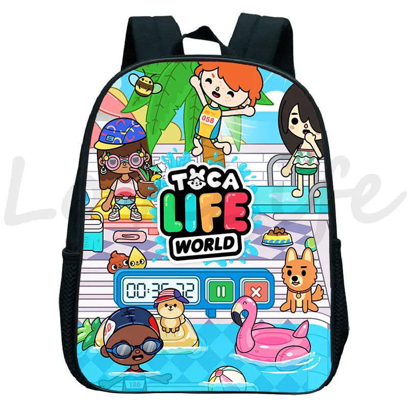 Kids Cartoon Backpacks Toca Life World Mochila Cartoon Mochila Backpack ...