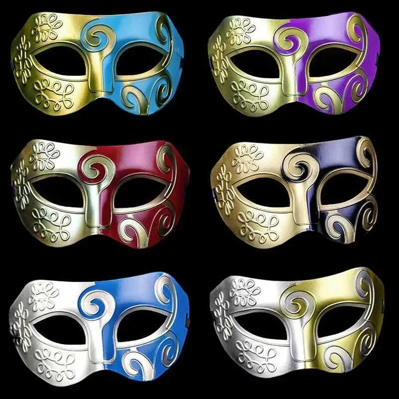 Exquisite Antique Gold and Silver Jazz Flat Half Mask for Masquerade ...