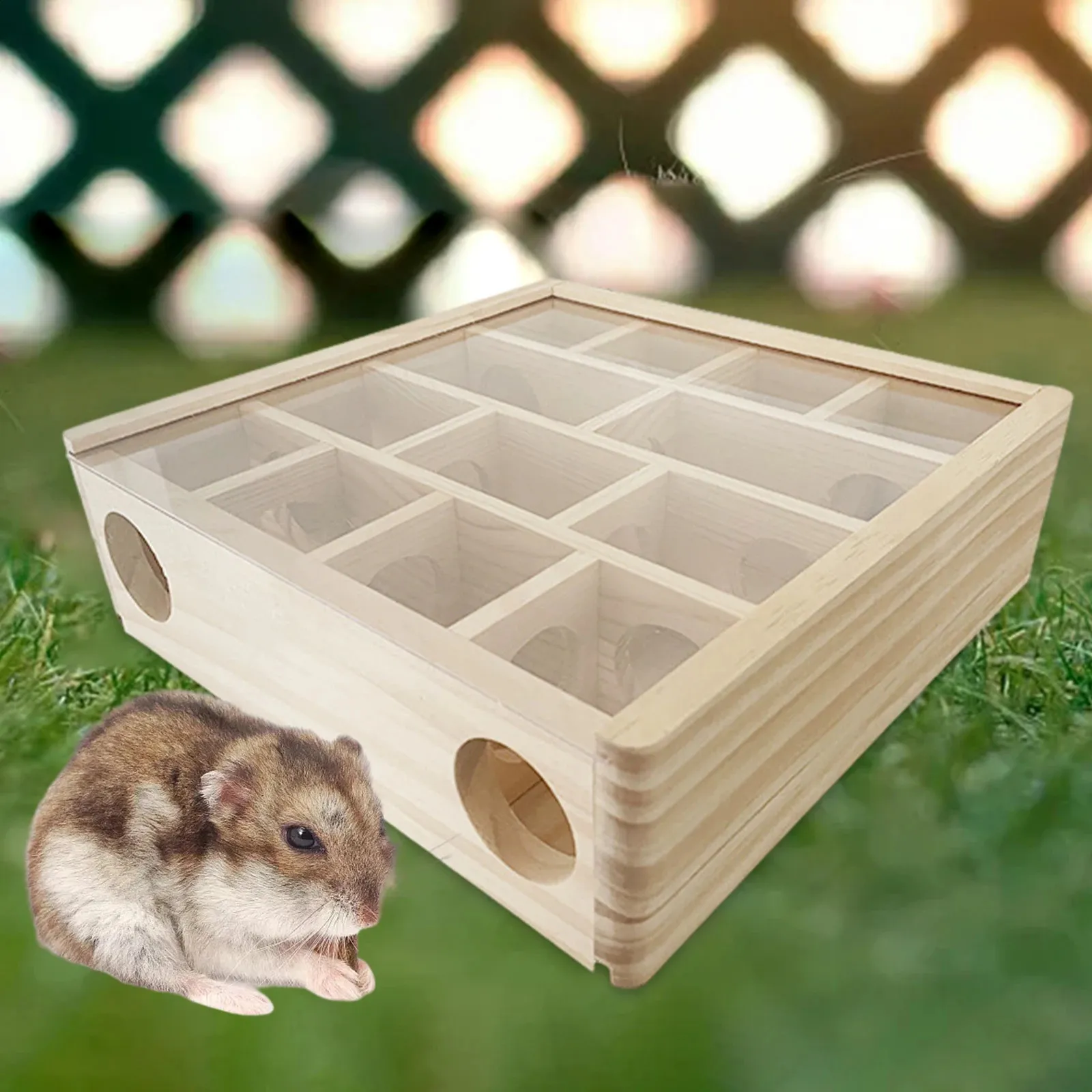 Wooden Tunnel Maze toy store with Small Animal Cage for Hamsters, Sand ...