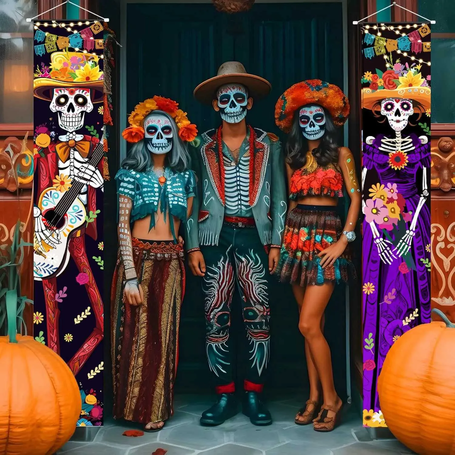 Halloween Dia De Los Muertos Banners Costume... From Thousand_alley_end ...