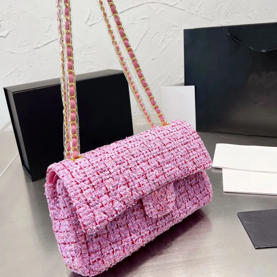 Designer Small Corduroy Tweed Shoulder Bag with Flap Closure for Women ...