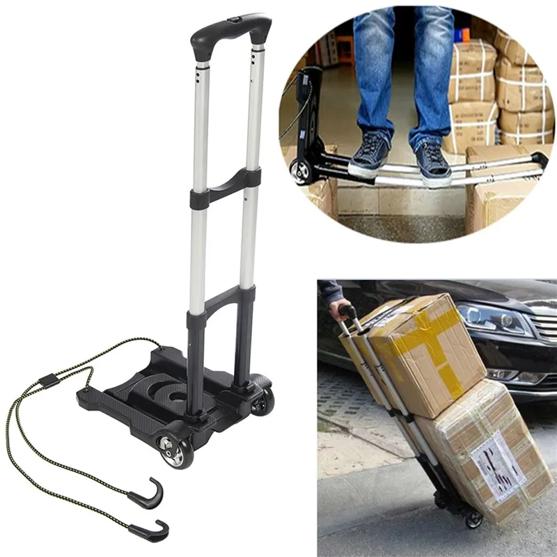 Heavy-Duty 40KG Folding Hand Trolley Cart - Portable Luggage & Shopping ...
