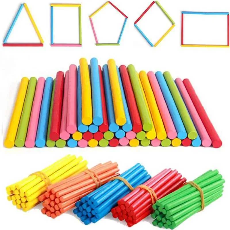 Montessori Math Toys: Wooden Counting Sticks for Kids' Math Learning ...