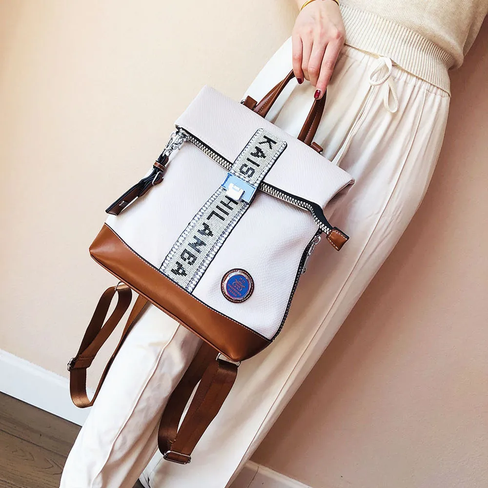 Large Leather Backpacks For Women Luxury Fashion School Bag For Girls ...