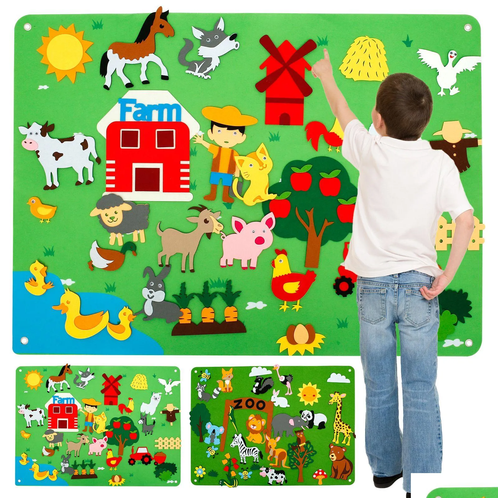 DHgate.com:Interactive Felt Storyboard Set: Educational Wall Decor ...