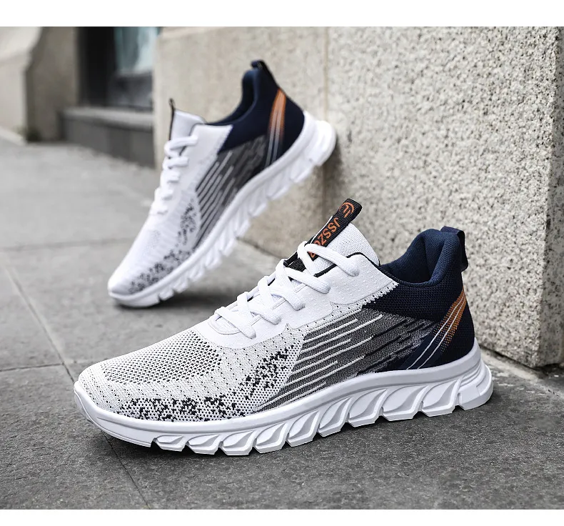 Mens Lace Up Running Shoes Lightweight Breathable Sneakers For Training ...