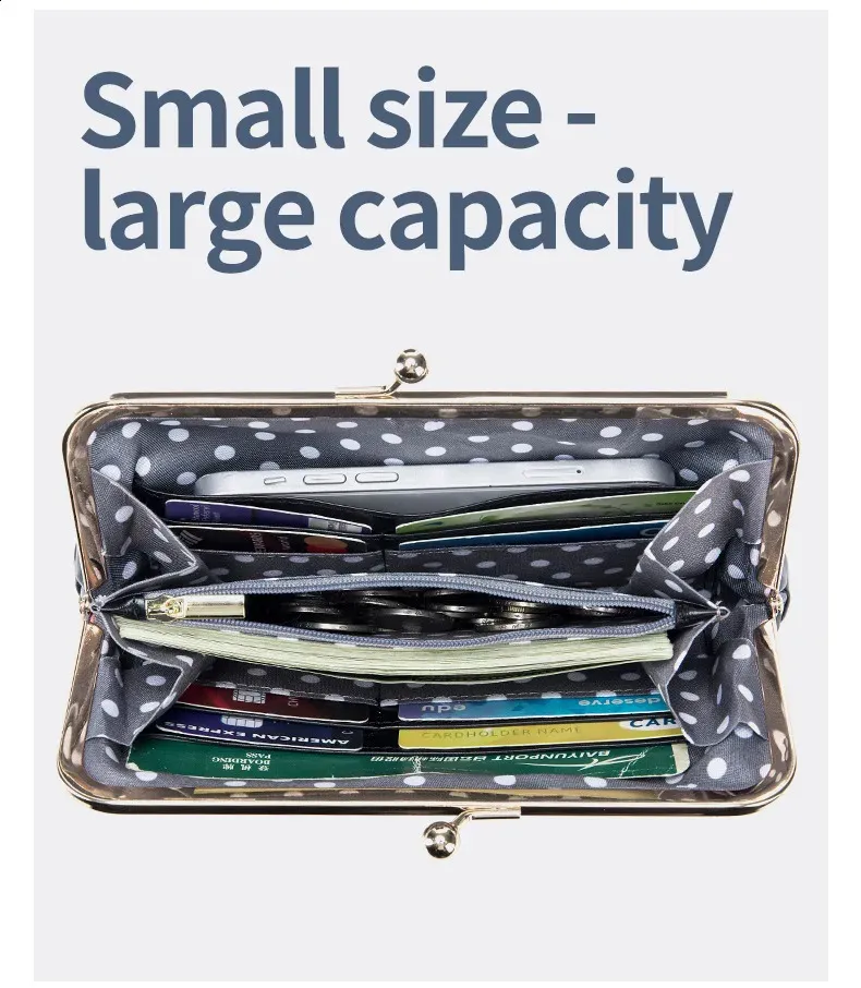 Genuine PU Leather Mini Fold-Over Clutch Wallet with Zipper Closure and ...