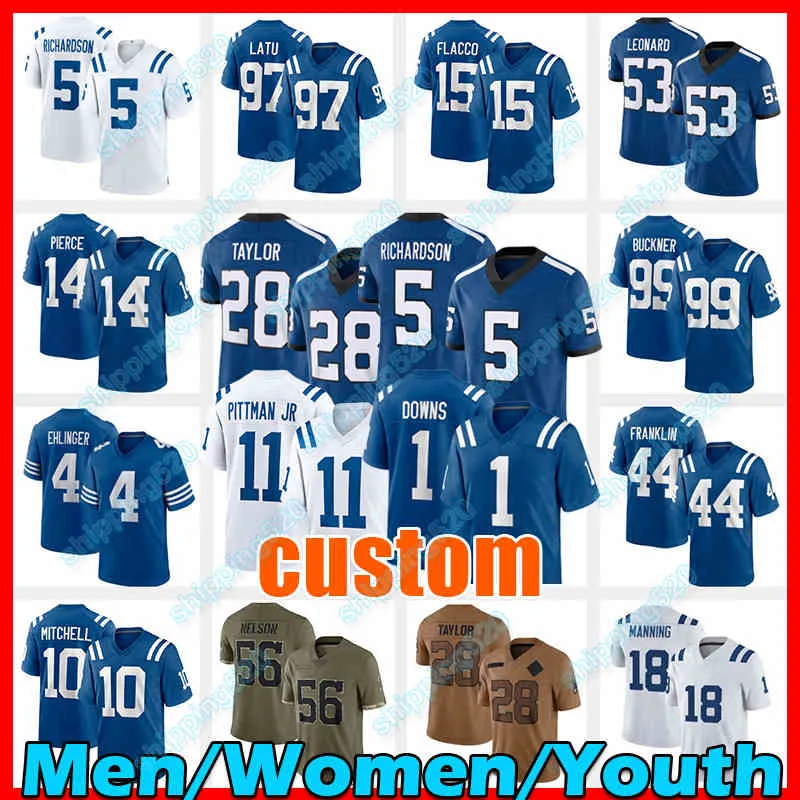 28 Jonathan Taylor Jersey Anthony Richardson Football Michael Pittman ...
