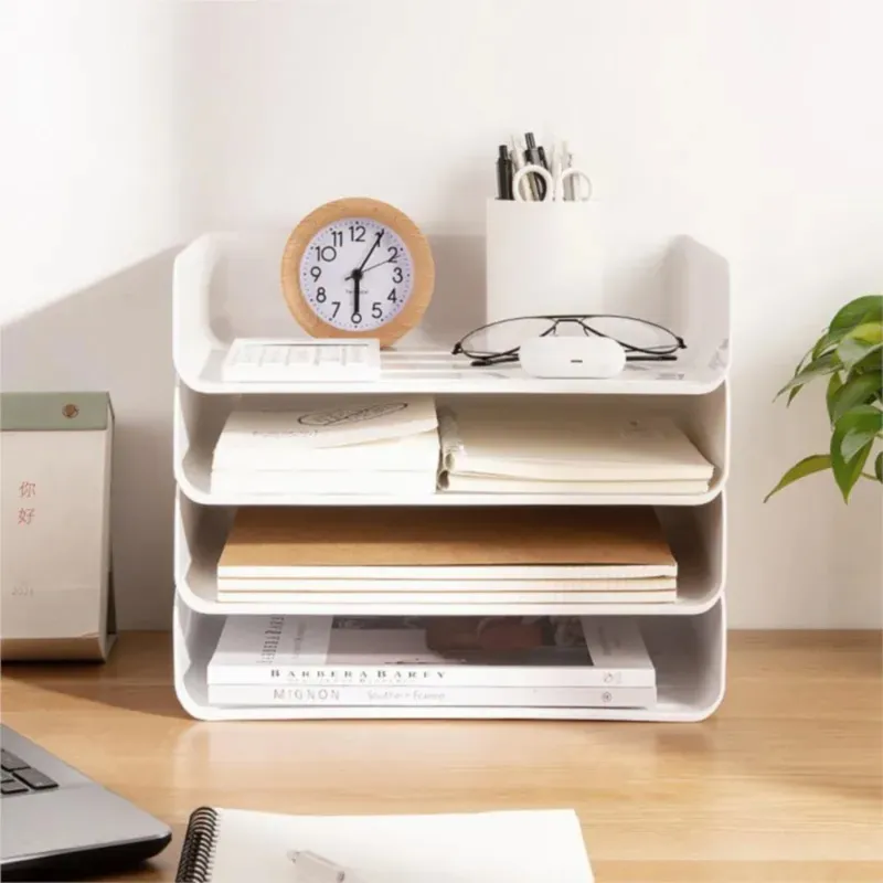 Stackable A4 Office Desktop Organizer With Paper Drawer, File Cabinet ...
