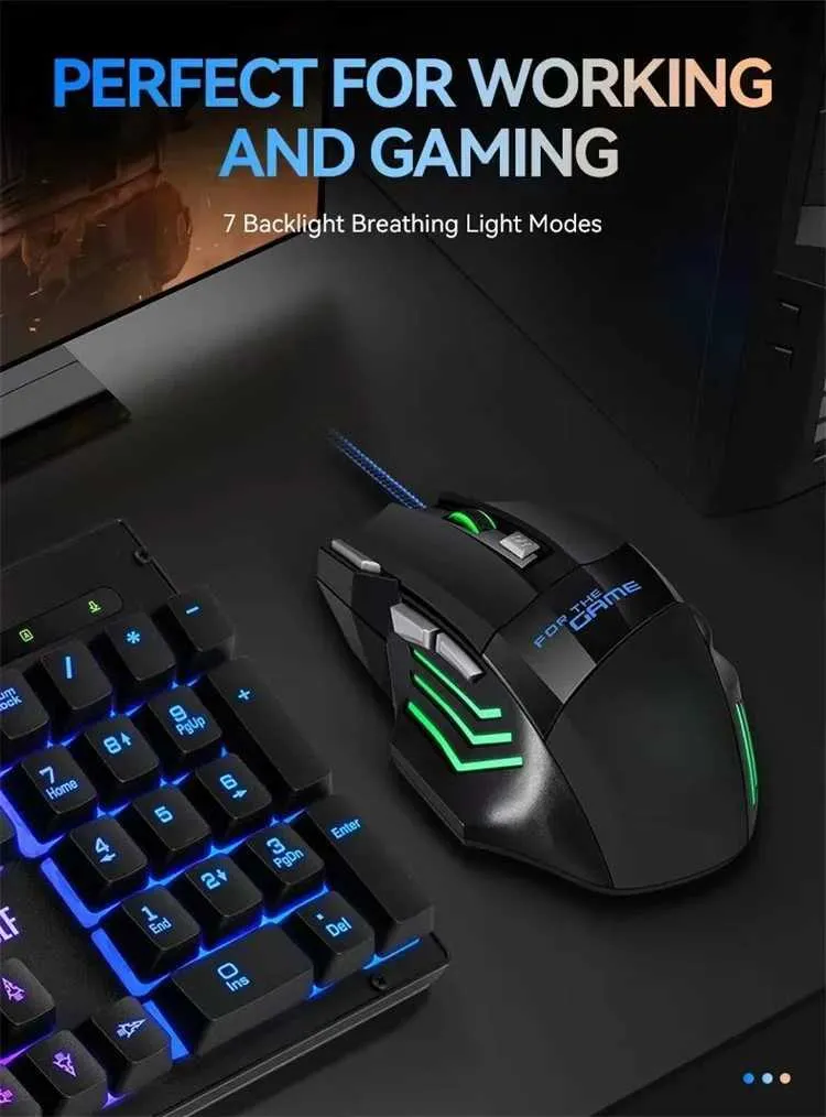 X8 Mechanical Wired Gaming Mouse 7 Programmable Buttons Ergonomic RGB ...