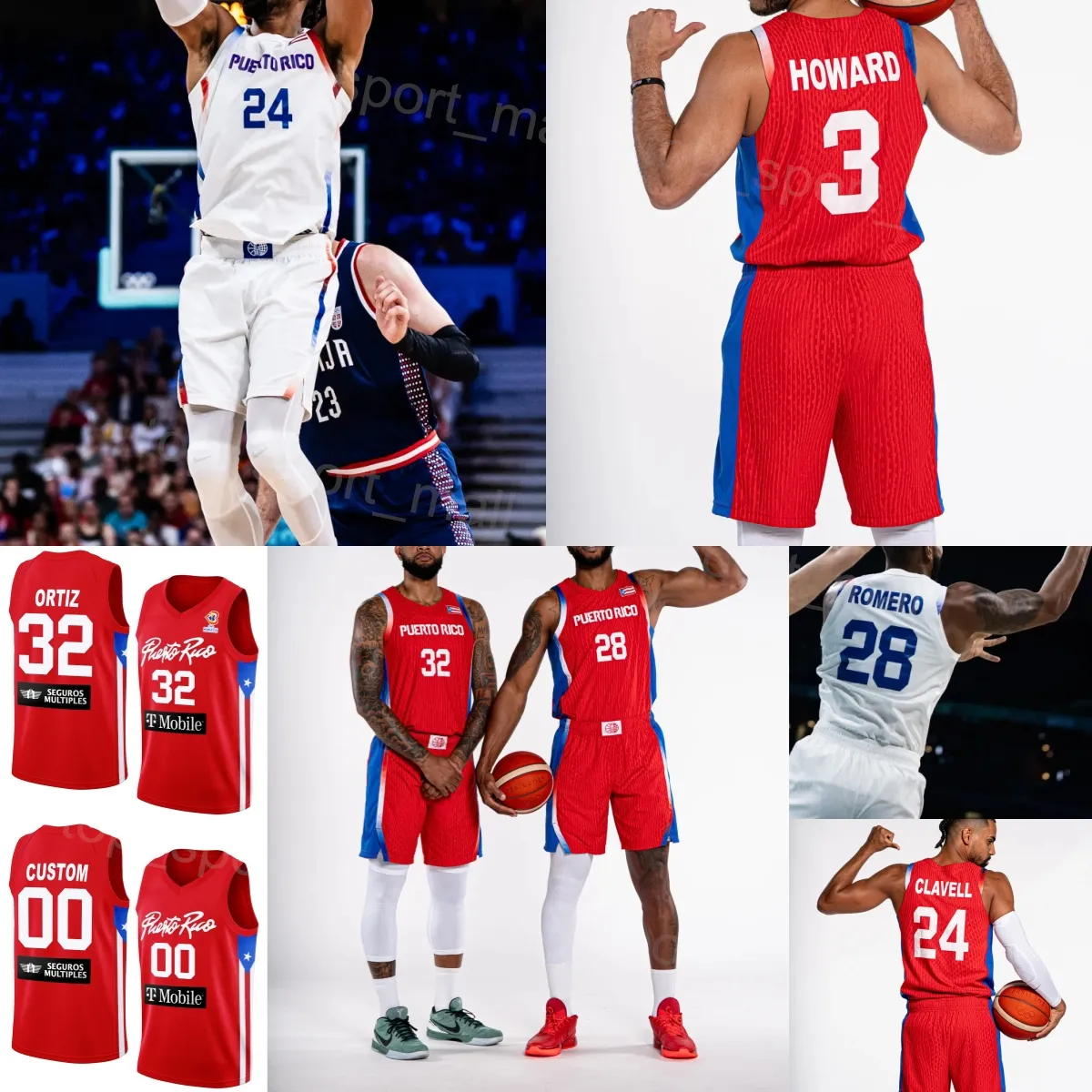 DHgate.com:2024 Puerto Rico Basketball Jersey National Team Sleeveless ...