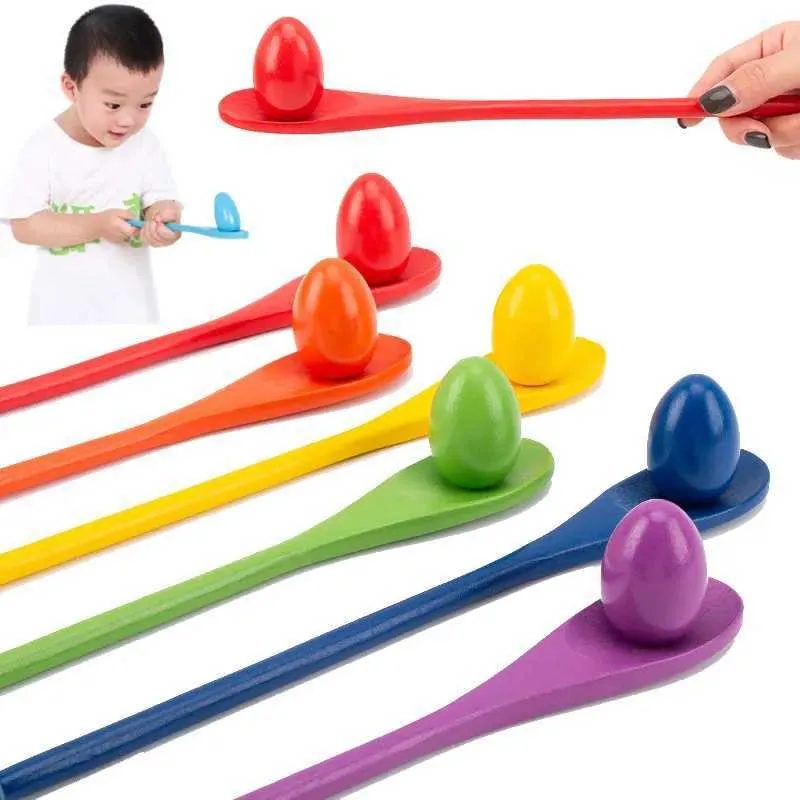 Montessori Rainbow Wooden Spoons Sensory Toy: Color Matching, Balance ...