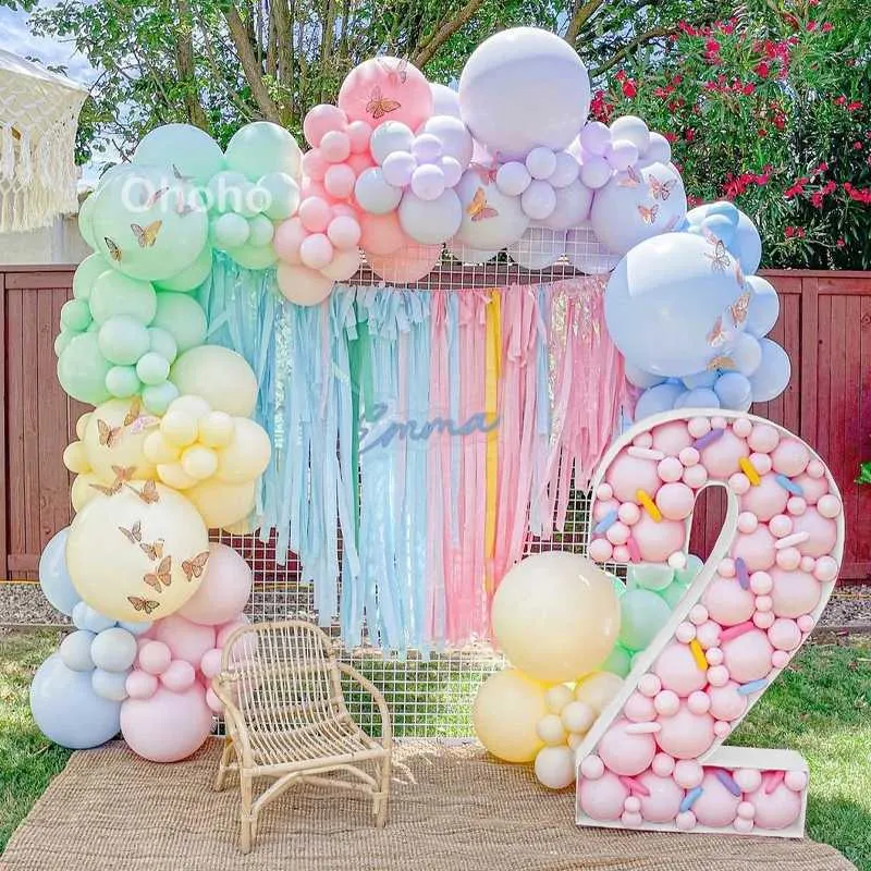 Party Balloons Garland Arch Kit Pastel Pink And Blue Balloons For Kids ...