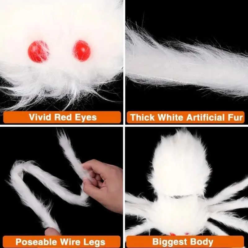 Giant Fluffy Spider Halloween Decoration: Outdoor Spider Halloween ...