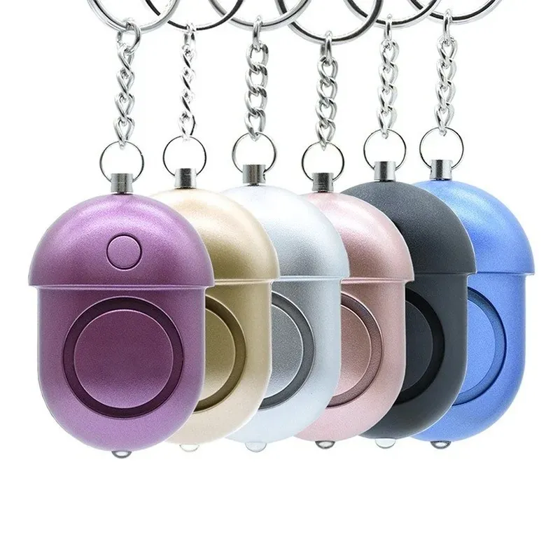 Rose Gold Personal Safety Alarm Keychain - 130dB Loud Siren with LED ...