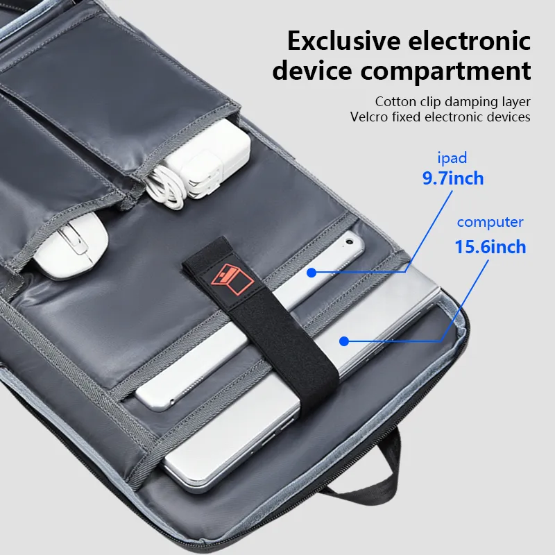 Men Travel Laptop Backpack 16 Inch Anti Theft EVA Hard Shell, USB ...