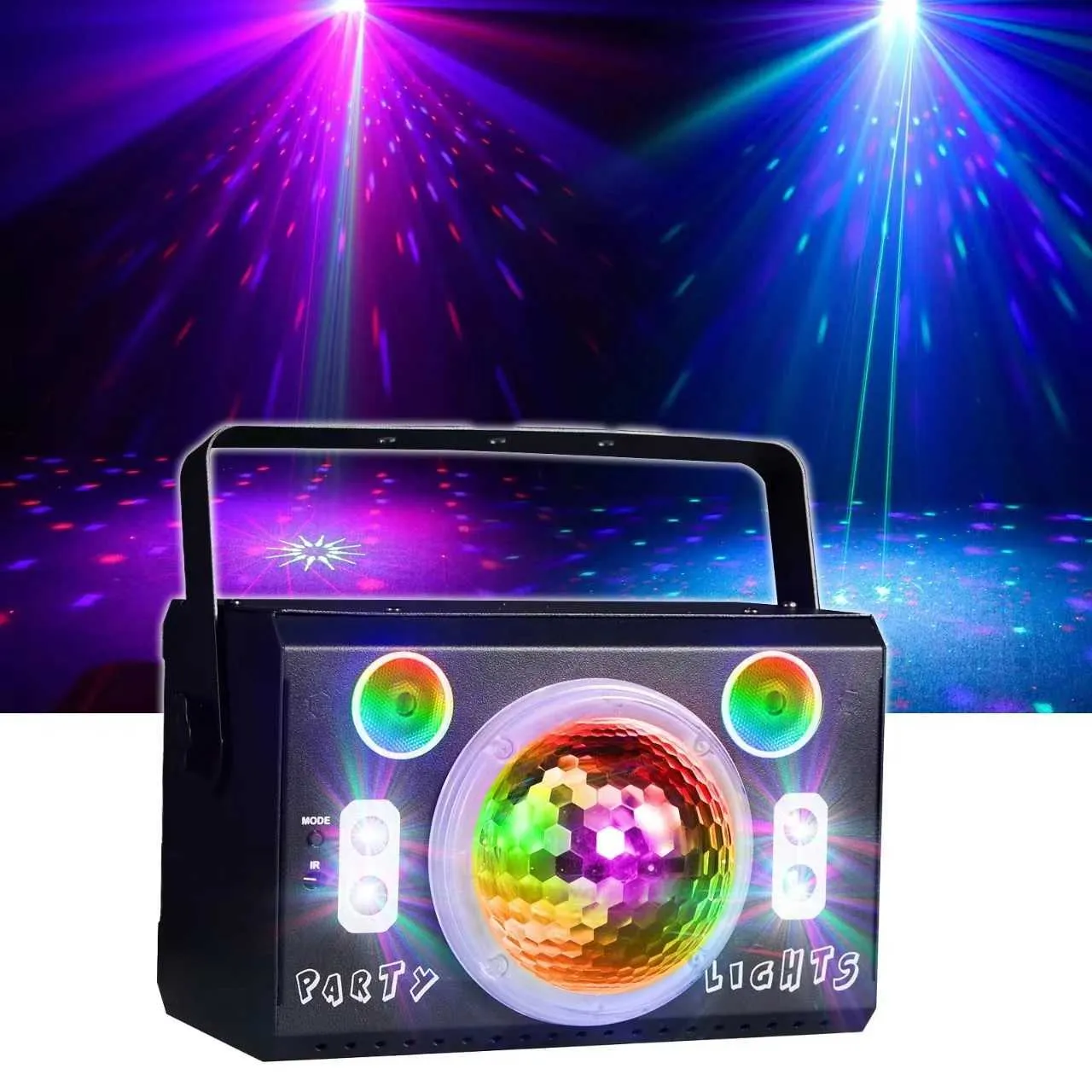 Party Disco Lights RGB LED Strobe Projector Holiday & Birthday ...