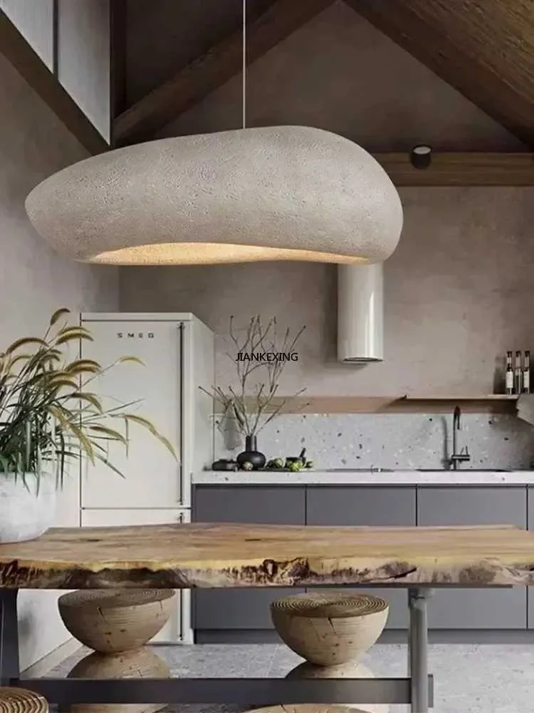 Handmade Wabi Sabi LED Suspension Light - Modern Japanese Handmade Wabi Sabi LED Suspension Light - Modern Japanese