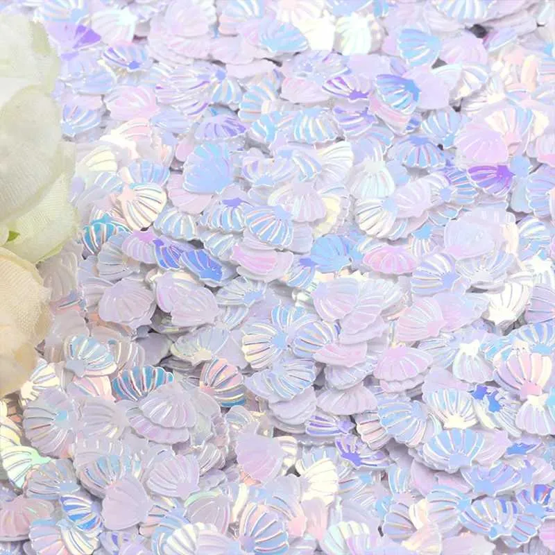 Iridescent Shell Mermaid Party Confetti - 7mm Glitter Under the Sea ...